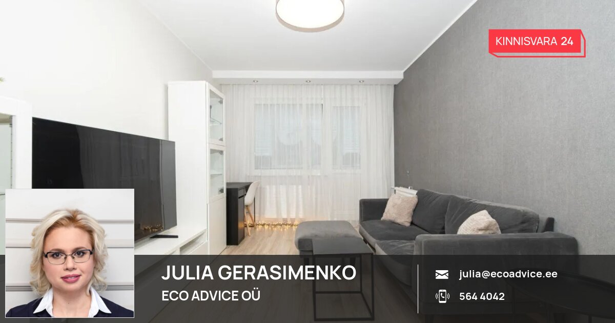 Müüa korter, 2 tuba, Kalevipoja põik 2, Laagna, Lasnamäe, Tallinn