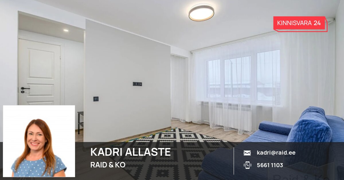 Müüa korter, 2 tuba, Punane tn 13, Pae, Lasnamäe, Tallinn