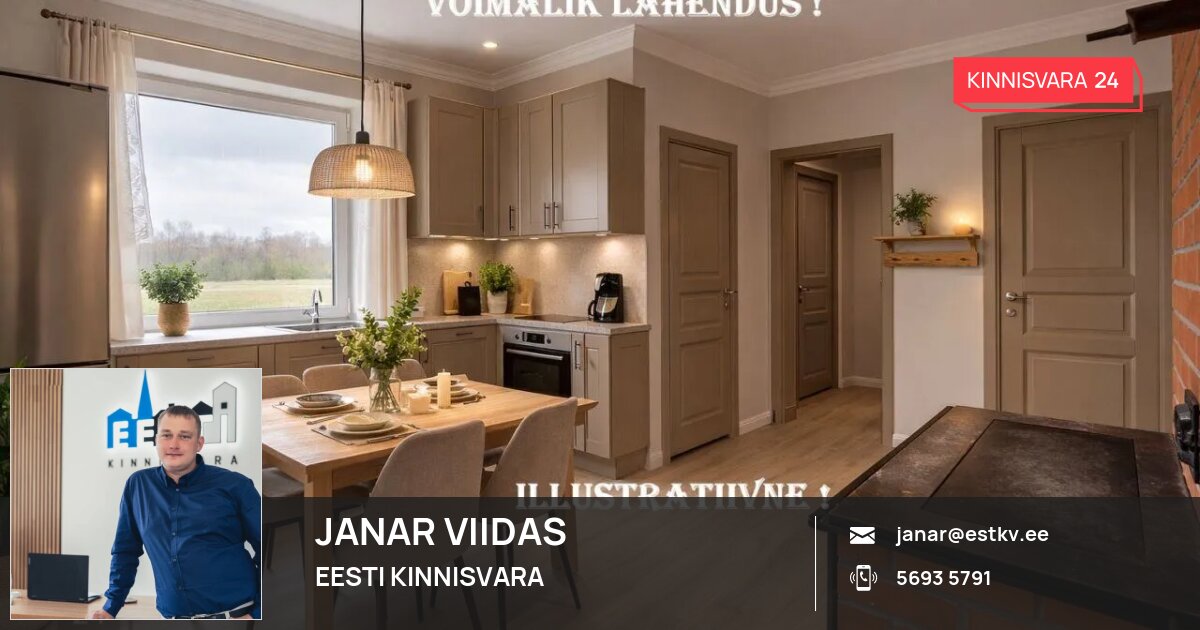 Müüa majaosa, 4 tuba, Uus tn 5, Teedla küla, Elva vald