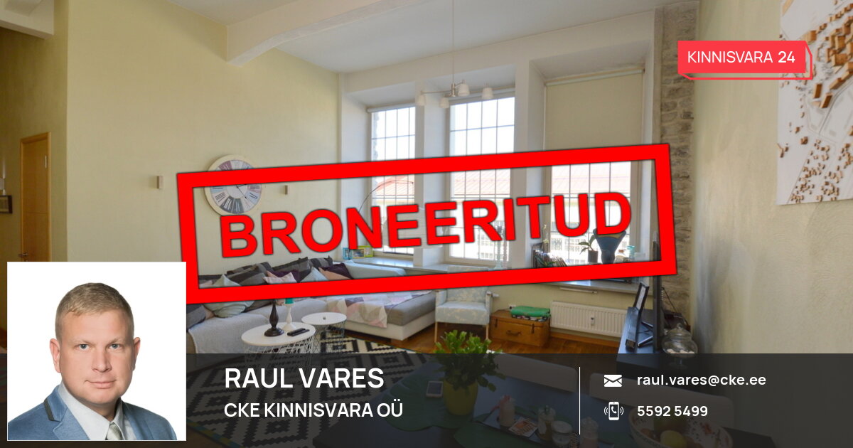 Müüa korter, 3 tuba, Vana-Lõuna 39, Veerenni, Kesklinn, Tallinn