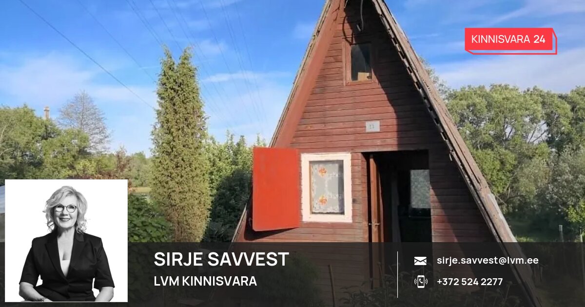 Müüa suvila, 1 tuba, Kandle tee 11, Pulli küla, Tori vald